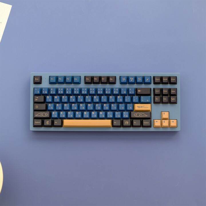 【Keycap Only】GMK Blue Samurai Keycap 129 Keys Cherry Profile PBT Five ...