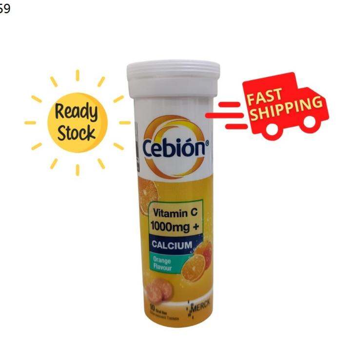 health ♒Cebion Vitamin C 1000mg + CALCIUM Effervescent (1 Tube) Exp 042024♢ | Lazada