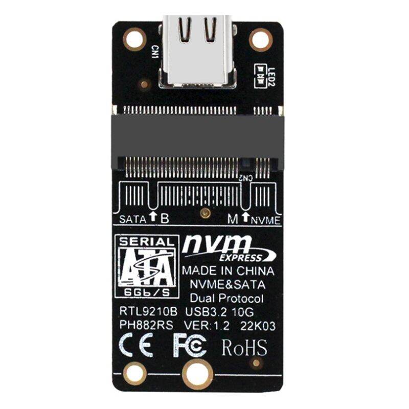 M.2 to USB 3.1 TYPE C Adapter PCIE NVME SSD M.2 SATA SSD to USB C Riser ...
