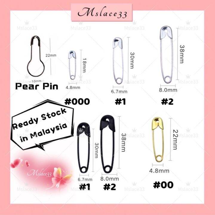 High Quality Safety Pin 10pcs 18mm 22mm 30mm 38mm Silver Black Gold