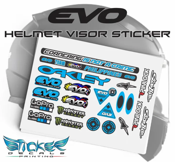 EVO Helmet Visor Sticker | Lazada PH