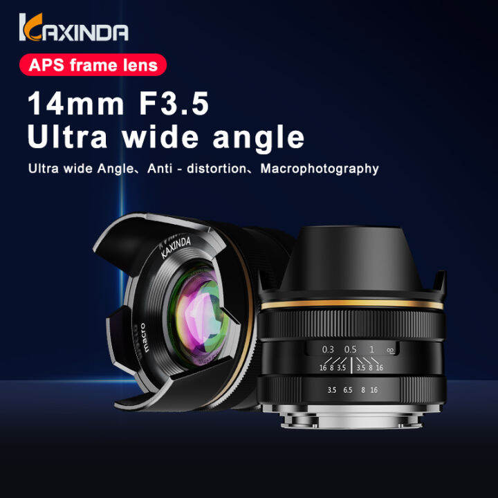 Kaxinda 14mm f/3.5 （aps-c）ultra wide angle Manual Prime Lens macrophotography Lens | Lazada PH