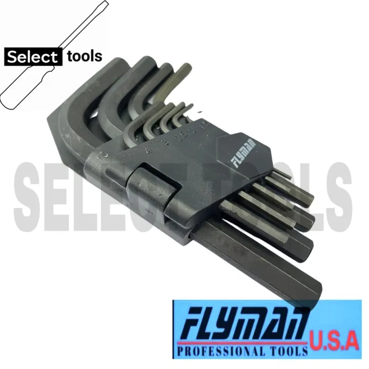 FLYMAN USA 9PCS. MINI ALLEN WRENCH SET (HEXAGANOL TYPE) | Lazada PH