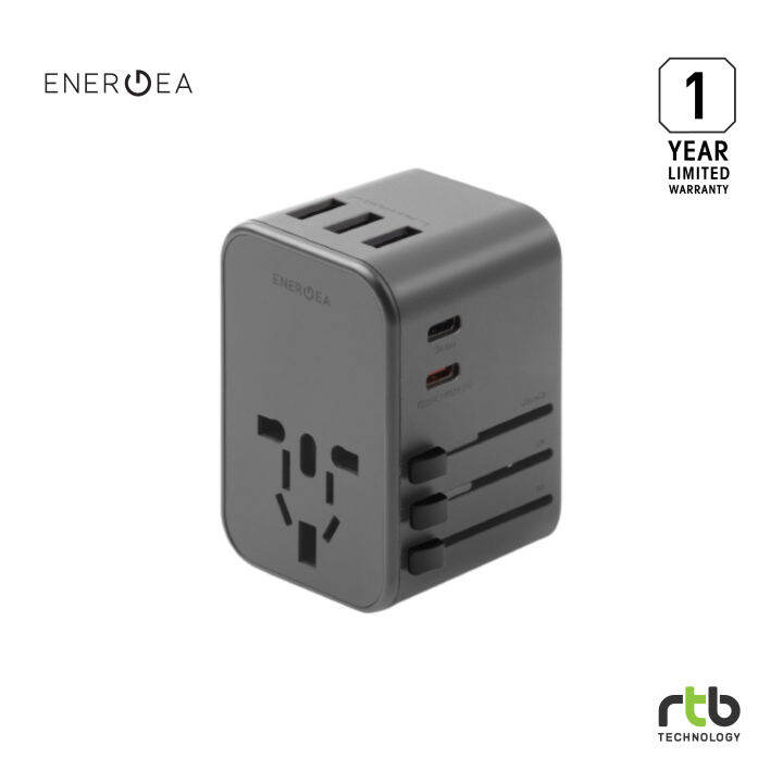Energea หัวแปลงปลั๊กไฟสำหรับเดินทาง รุ่น TravelWorld Adapter 35 3A 2C ...