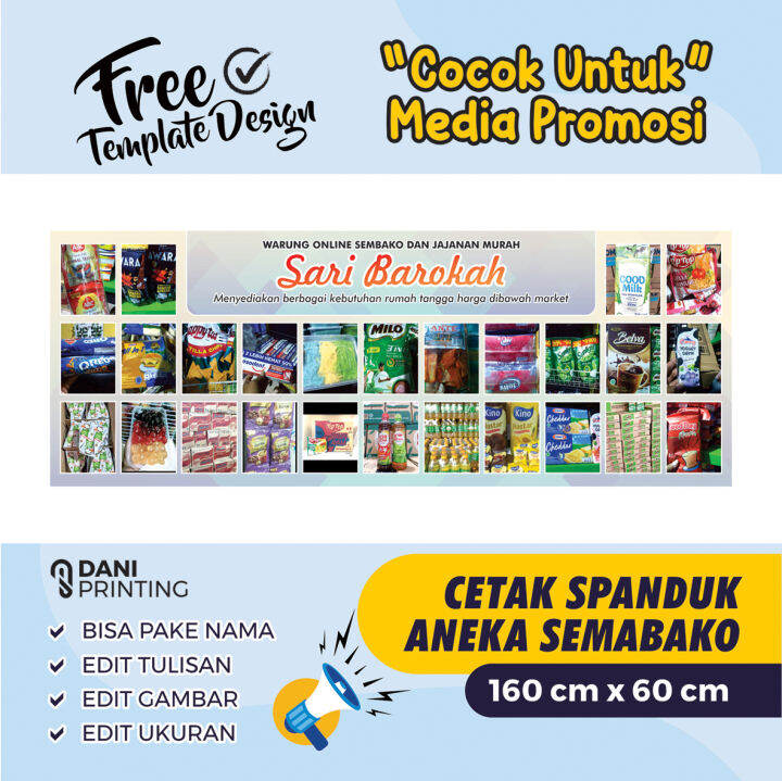 Banner Spanduk WARUNG SEMBAKO CUSTOM 160 X 60cm BISA DI EDIT | Lazada ...