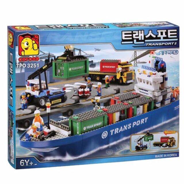 Oxford TPO 3251 Transport with container ship brick Building set | Lazada