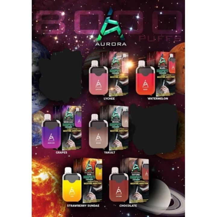 vape AURORA 8K PUFFS - 100 legit ( with LANYARD) | Lazada PH