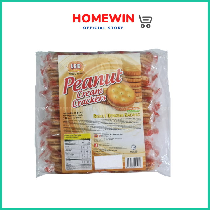 Lee Biscuits Peanut Cream Crackers (27.5g x 20 Packs) | Lazada