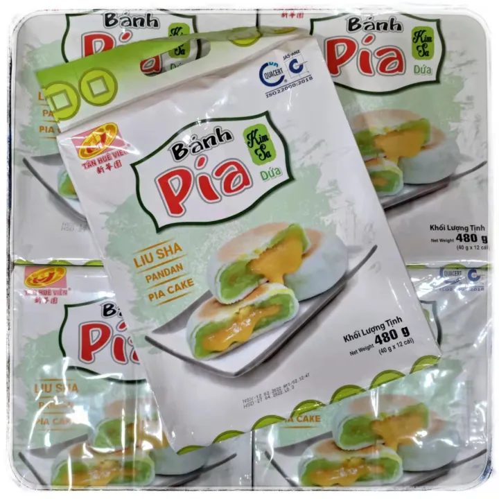Banh Pia Kim Sa - Vietnam Pia Cake Pandan / Liu Sa / Salted Egg Rou ...