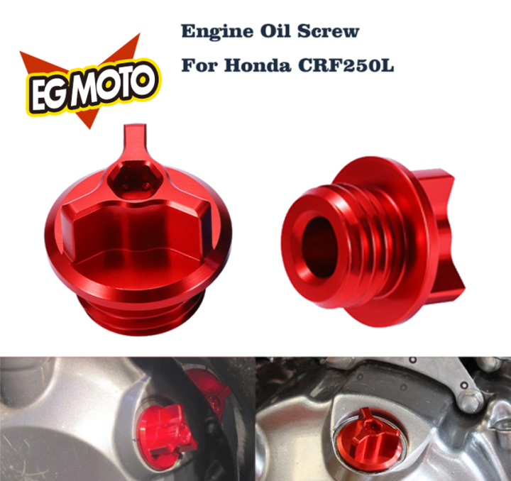 Red M20 Motorcycle CNC Aluminum Engine Oil Fuel Cover Screw Plug Oil ...