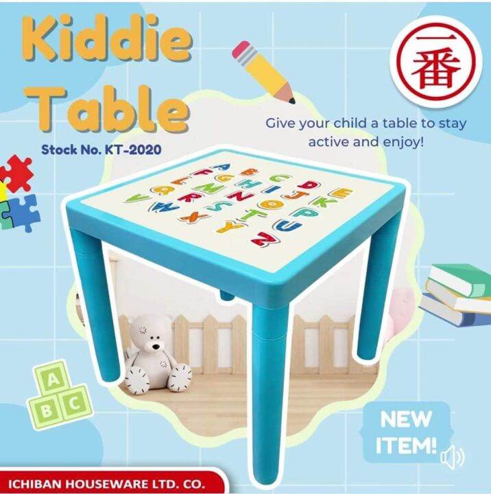 Kiddie Table with Alphabet Print Mesa Pambata Lamesa KT-2020 | Lazada PH