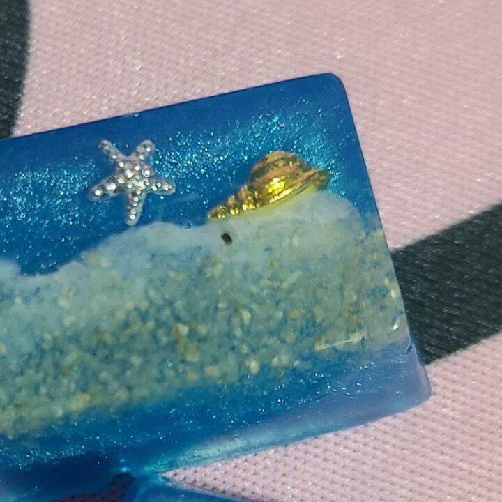 Beach Handmade Resin Keycaps for mechanical keyboard, Esc Backspace ...