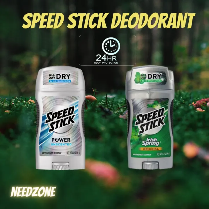 IRISH SPRING Speed Stick 85g Deodorant Antiperspirant 24hrs Odor ...