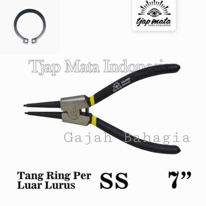 Tang snap ring lurus buka 7 inch Circlip ring per luar Tjap Mata 7 ...