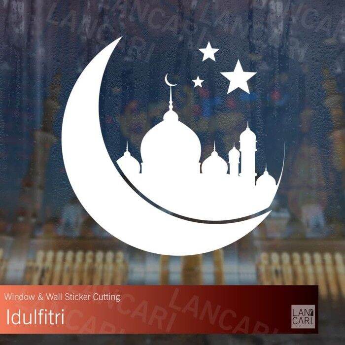 no85 60cm Stiker Cutting Ramadhan Idul Fitri Islam Masjid Sticker ...