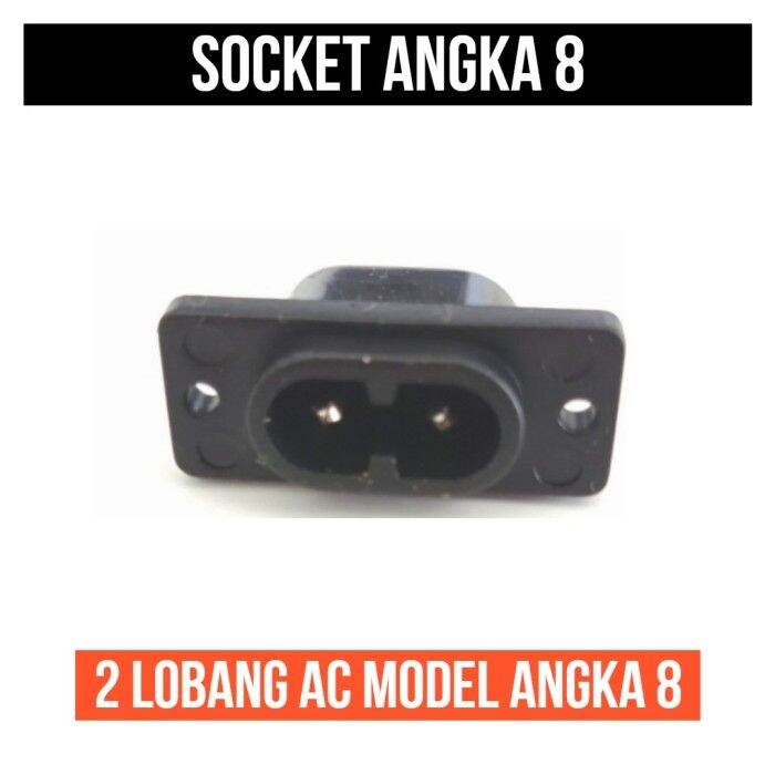 Socket AC Angka 8 Soket Power Supply Colokan Listrik Lubang 2 Outlet | Lazada Indonesia
