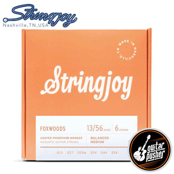 Stringjoy Acoustic Guitar String Set Balanced - Foxwoods Coated ...