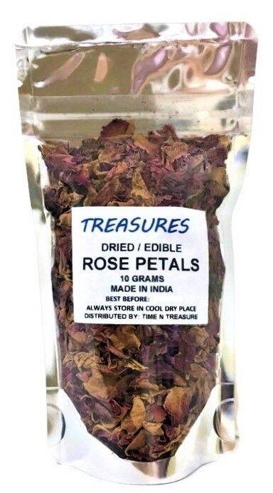 Treasures Rose Petals - Dried / Edible - Sukha Gulab Phool - 100% Pure ...