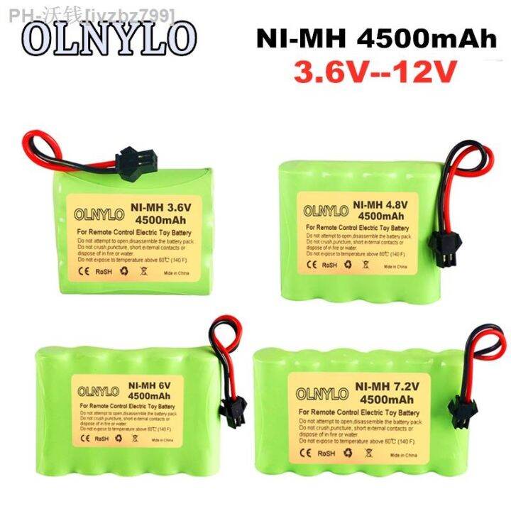 3.6V/4.8V/6V/7.2V/8.4V/9.6V/12V 4500mah NI-MH AA Rechargeable Battery ...
