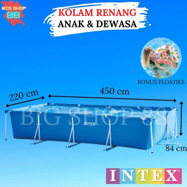 INTEX 28273 KOLAM RENANG PORTABLE KOLAM RENANG ANAK JUMBO KOLAM FRAME ...