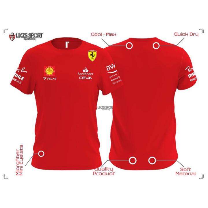 F1 Ferrari Racing Team Pre Match Microfiber Jersey RN ShellXFerrari ...