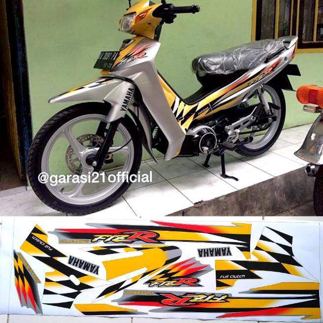 Stiker Striping F1zr Milenium Kuning Tahan Vernis Cuting Mesin Laminasi ...