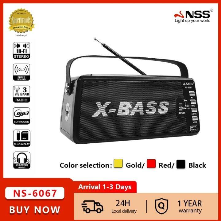 NSS 7 in 1 solar radio am fm with bluetooth speaker rechargeable LED ...