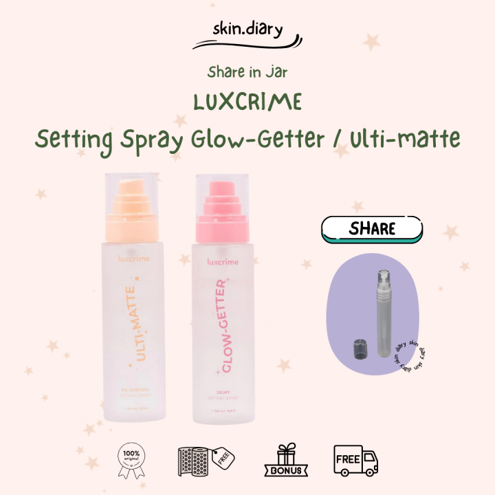 Share in Jar LUXCRIME Setting Spray Glow-Getter Ulti-matte Setting ...