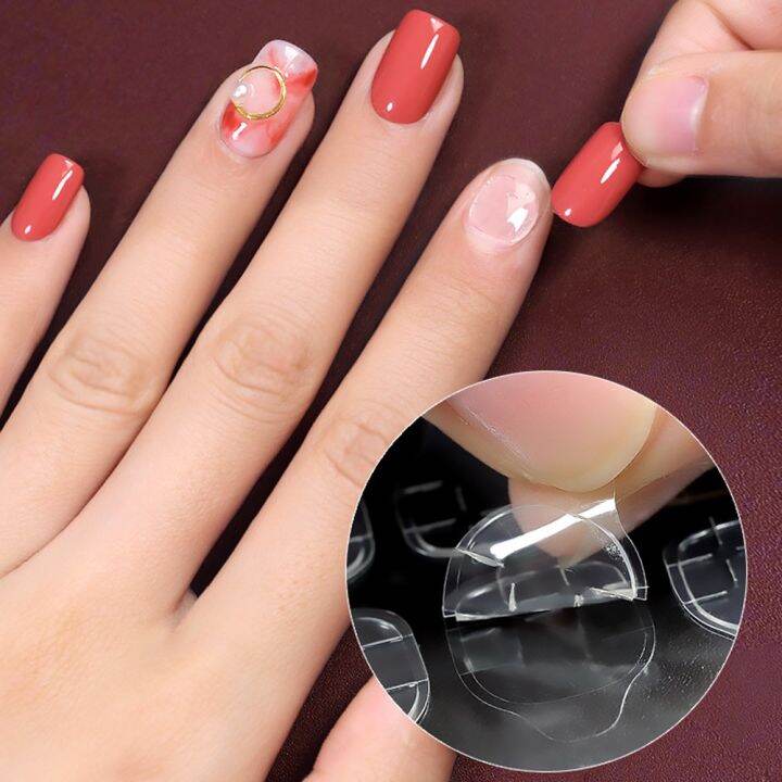 KiraKira 24pcs Nail Jelly Glue Flexible Double Sided Adhesive Fake ...