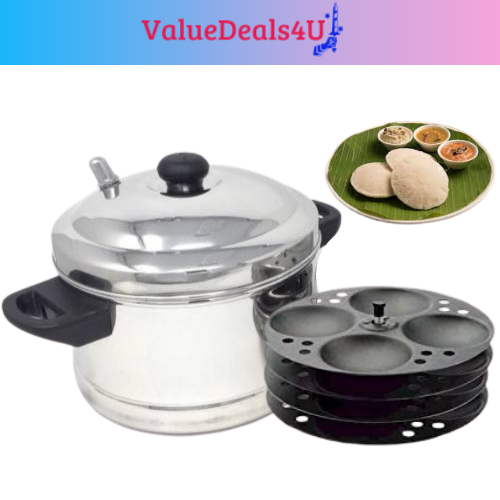 [Support Gas / Induction Stove] Non Stick 16 Idly Pot 4 Idli Plate ...
