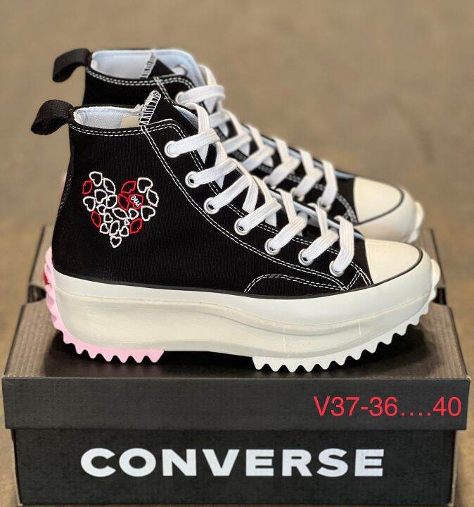 รองเท้าคอนเวิร์ส Run Star Hike Crafted With Love High Top Black รองเท้า ...