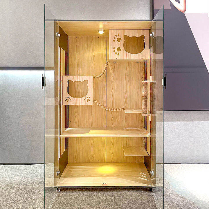 Spot Parcel Post Solid Wood Cat Cage Villa Oversized Luxury Cat Cage