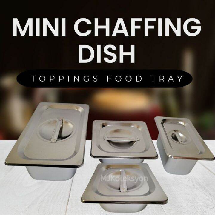 Food Pan Tray with Lid for Toppings Sauce Small Size only | Lazada PH