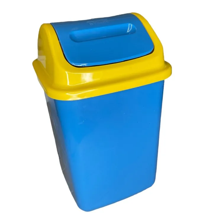 YEN TB400 Kitchen Living Room Plastic Trash Can With Swing Top Lid ...