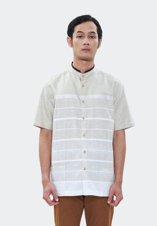 MANZONE Kemeja koko lengan pendek AIDAN | Lazada Indonesia