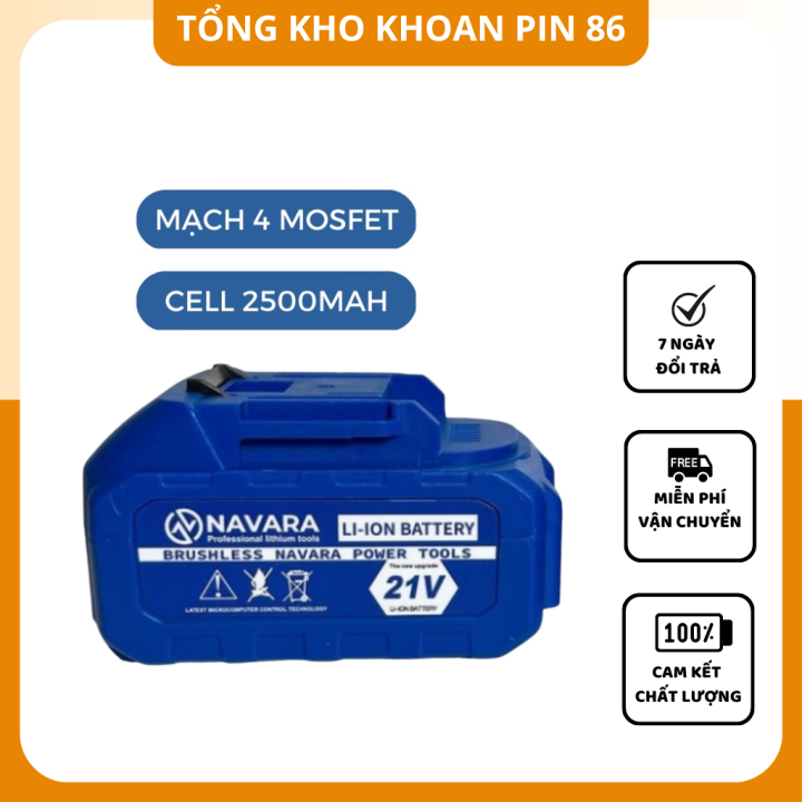 Pin 10 cell Navara mạch 4 mosfet chống cháy, chống va đập chân pin phổ ...