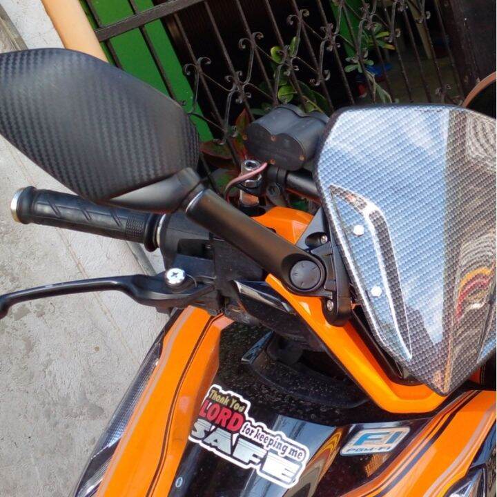 SET SIDE MIRROR with VISOR and BRACKET FOR CLICK V2/RUSI GALA/K-BLADE ...