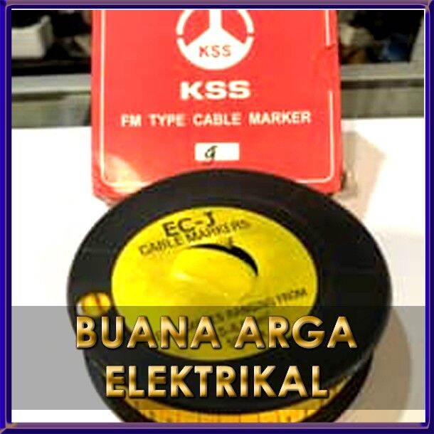 Cable Marker FM-1 huruf A-Z, simbol (-), (+), (/) angka 0-9 merk KSS ...