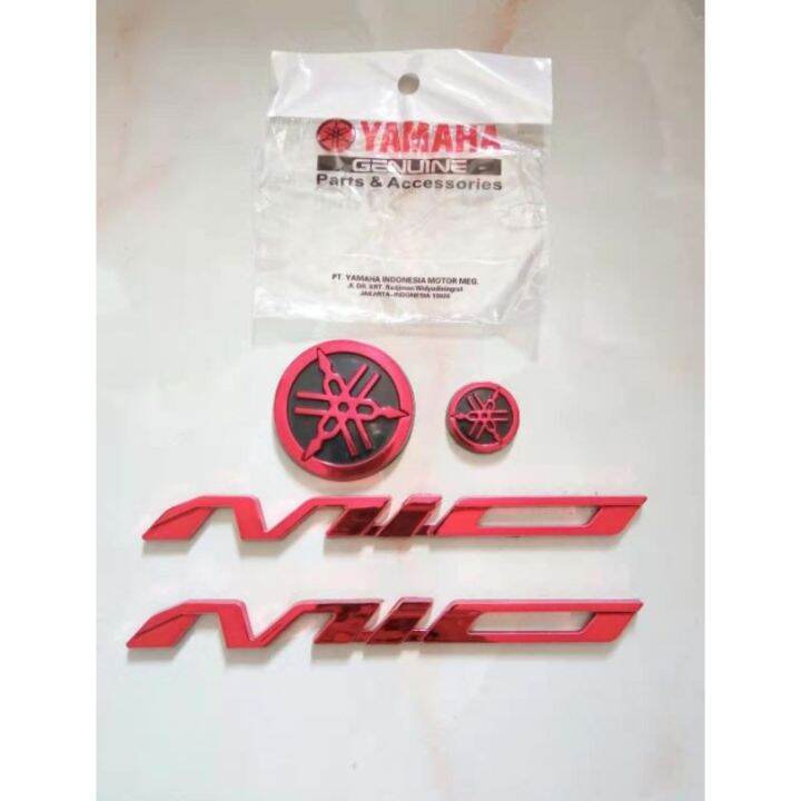 [Sold per Set ] Yamaha Genuine Logo Emblem for Mio 1 set ( Silver ...