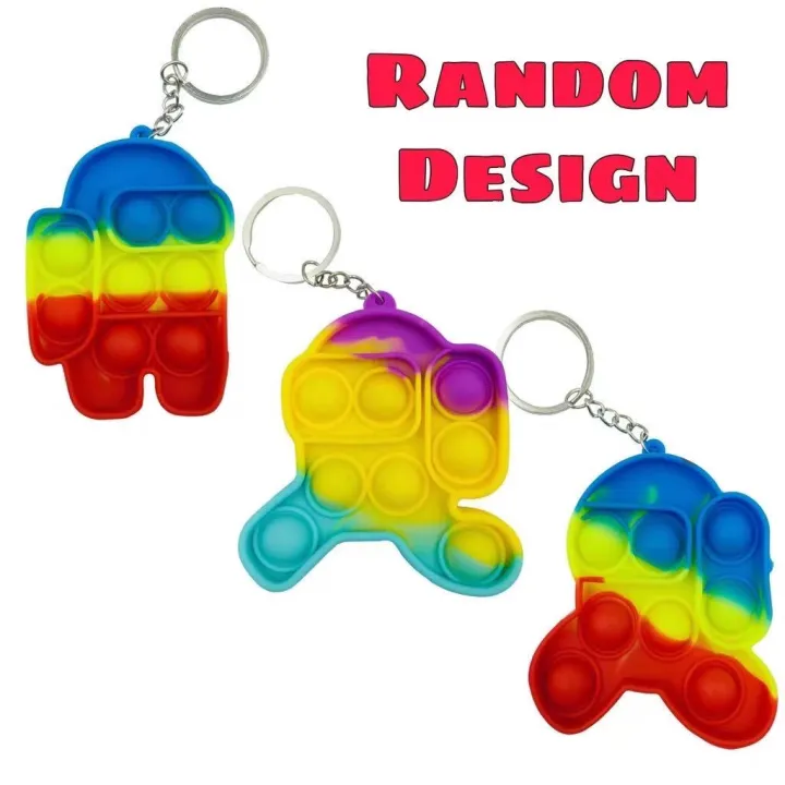 Rainbow Pop its round fidget toy push bubble stress relief kids pop it ...