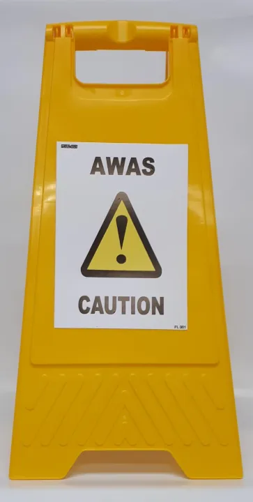 SAFETY FLOOR SIGN -AWAS CAUTION ! | Lazada