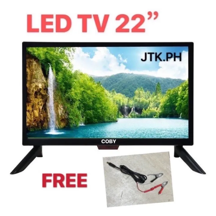 COBY SUPER SLIM LED TV Monitor 22”(screen 19 inches) with 12V battery ...