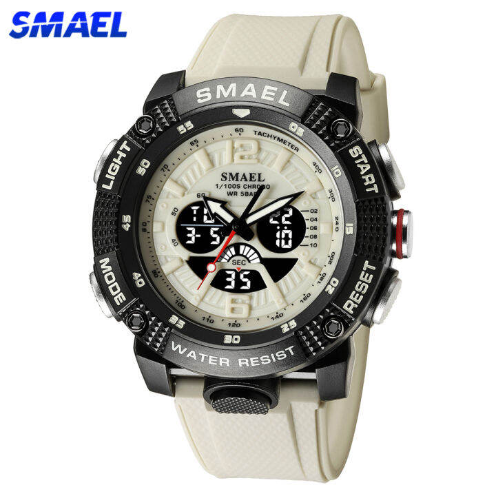 New SMAEL Plastic Case Material PU Strap Sport Digital Watch with Date ...