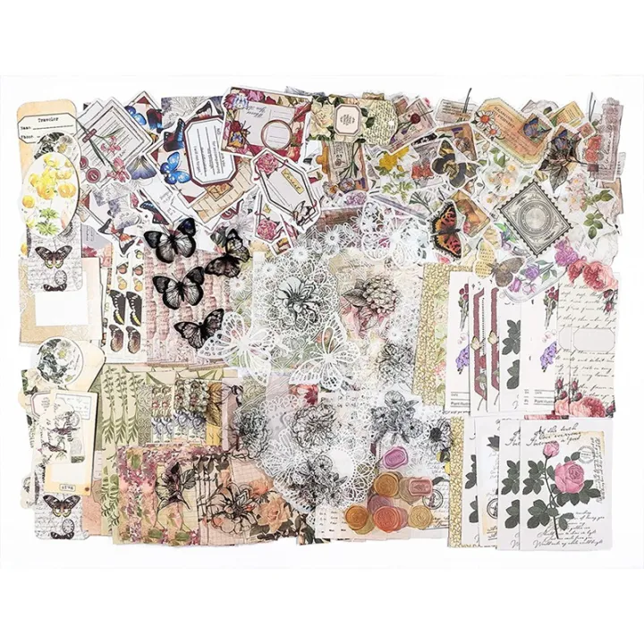 260 Piece Ephemera Set, Vintage Scrapbooking Supplies Pack, Vintage ...