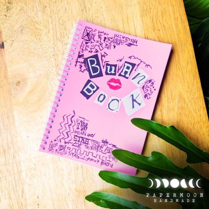 ryuv22 Mean Girls Burn Book Notebook - Dotted Ruled Grid Bullet Journal ...