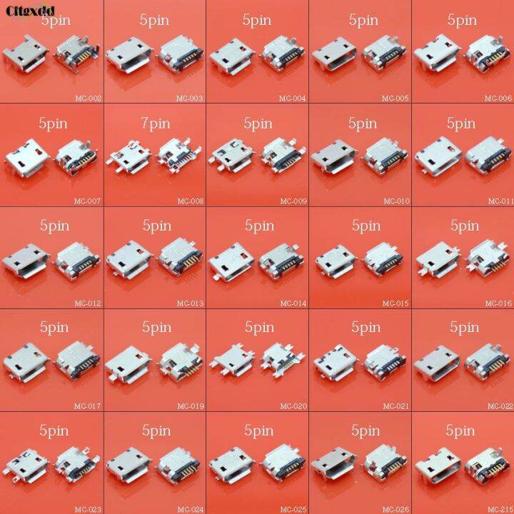 cltgxdd 25~100pcs 5 pin 7 pin Micro USB jack USB socket USB connector ...