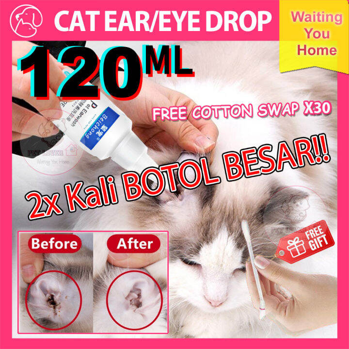CATEARS Ubat Telinga Kucing Cat Ear Mite for Cat Ear Cleaner Ear Drop ...
