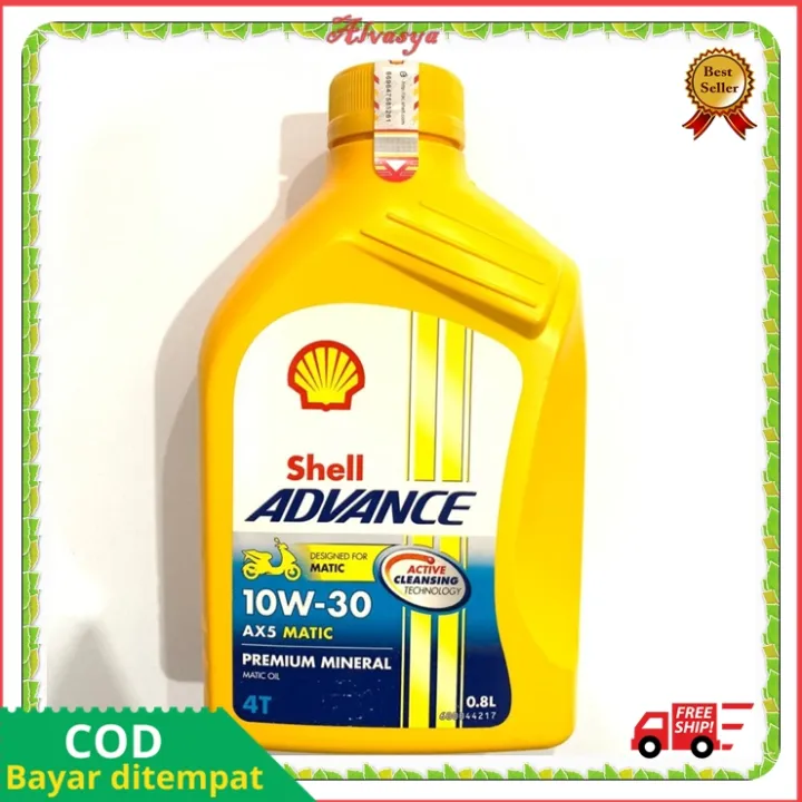 Oli Shell Advance Original AX5 10w30 800ml Oli Semua Motor Matic Vario ...