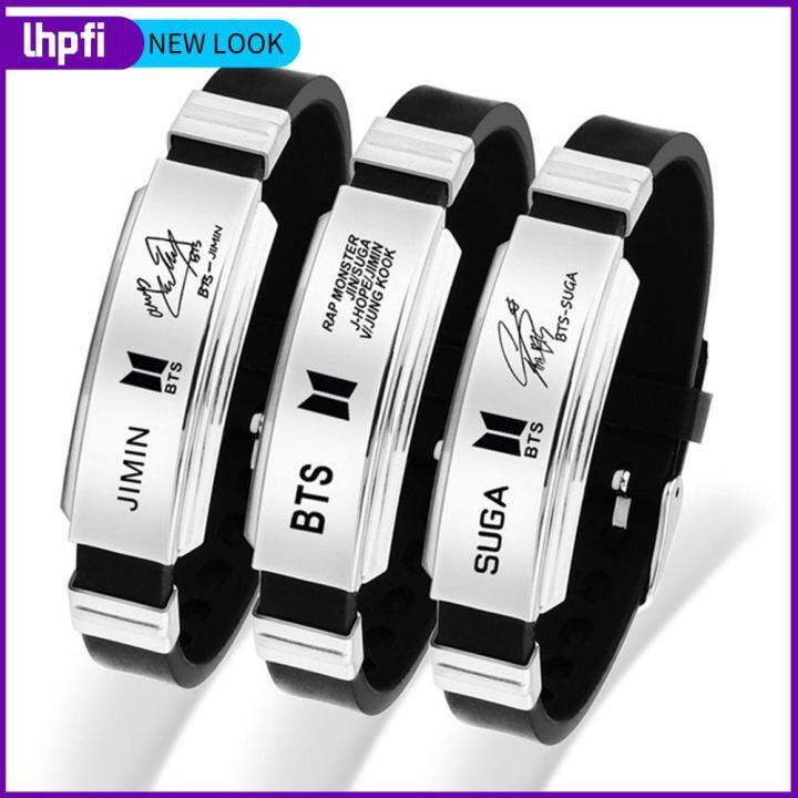 【COD&Ready Stock】Fashion Bracelet Fans Gift Kpop BTS Member Logo ...