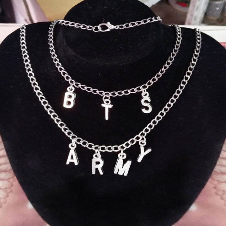 Home TopONE คอปก Letras BTS ARMY Kpop Bangtan Boys สร้อยคอ | Lazada.co.th